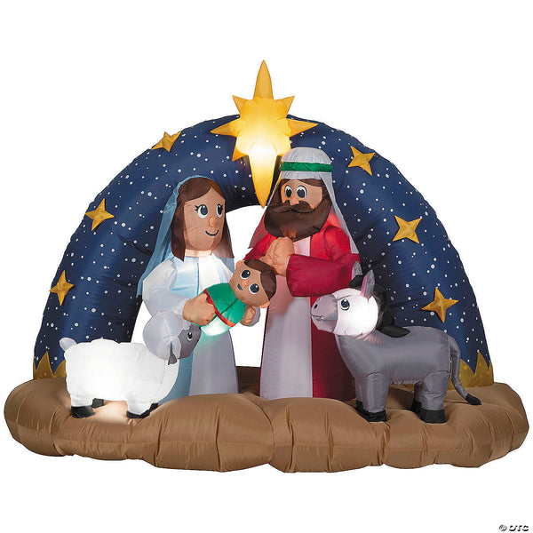 Airblown® Snowy Night Nativity Scene 78" Inflatable Christmas Outdoor