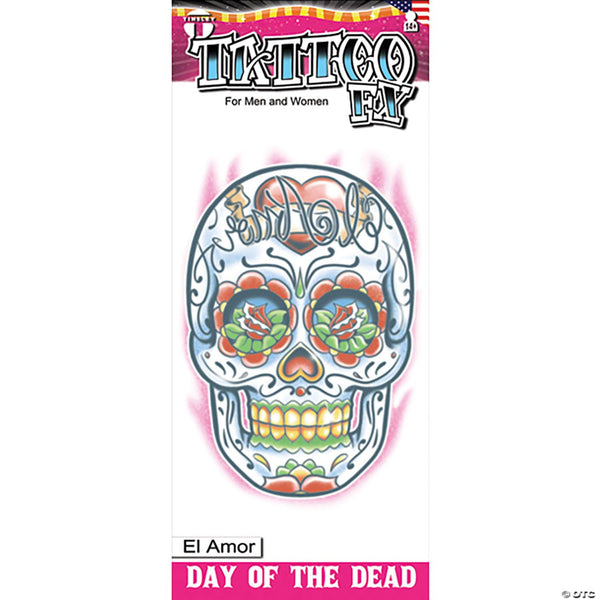 Tinsley Transfers Day of the Dead El Amor Temporary Tattoo