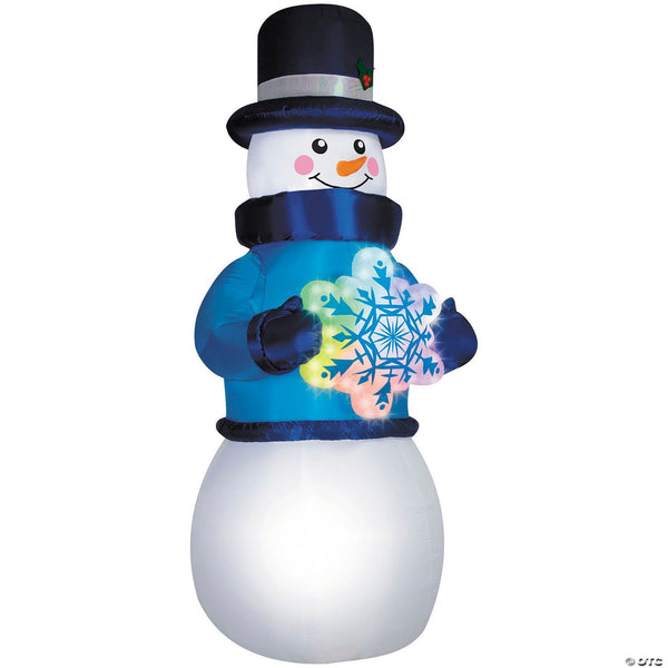12 Ft. Airblown® Inflatable Snowman with Rainbow Lightshow Snowflake O